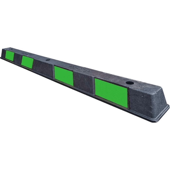 Wheel Stop EV Zone 1650mm long with reflective green — Car Parks and Roads